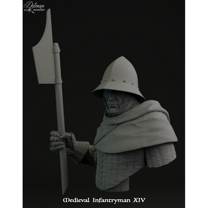 Medieval Infantryman XIV .Bust scale 1/10