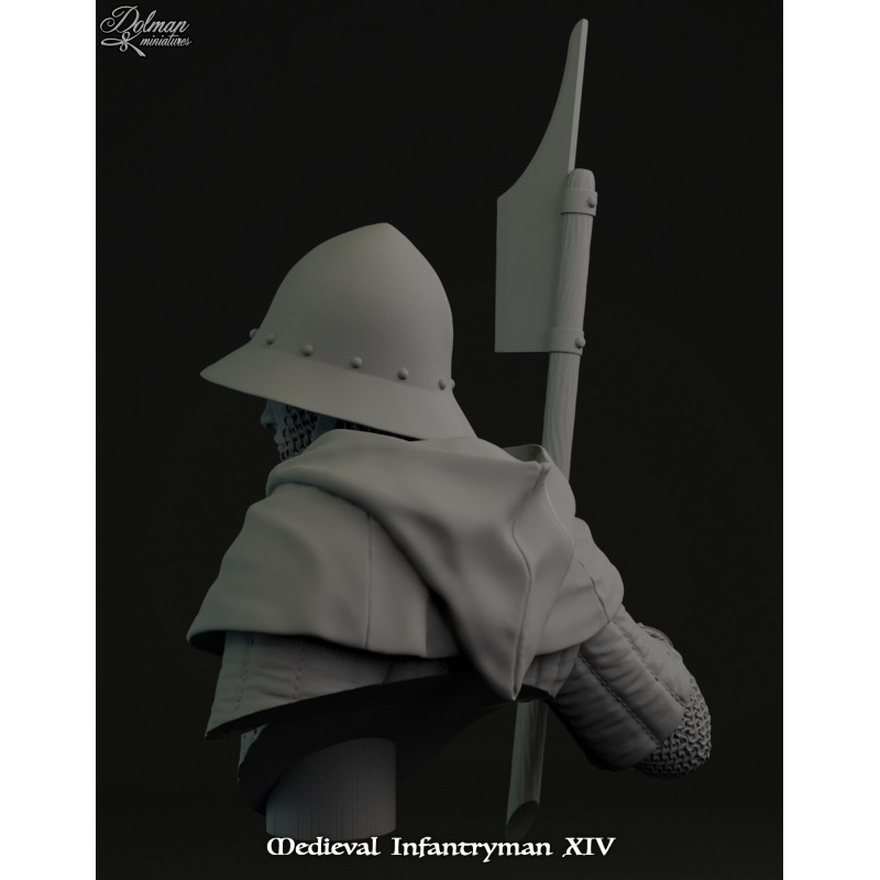 Medieval Infantryman XIV .Bust scale 1/10