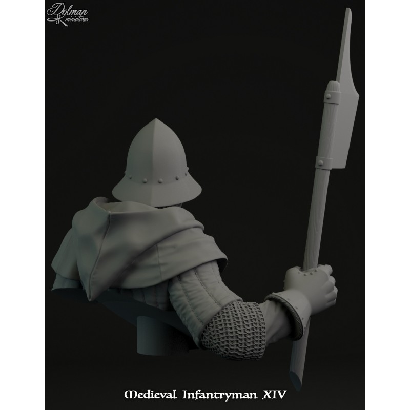Medieval Infantryman XIV .Bust scale 1/10
