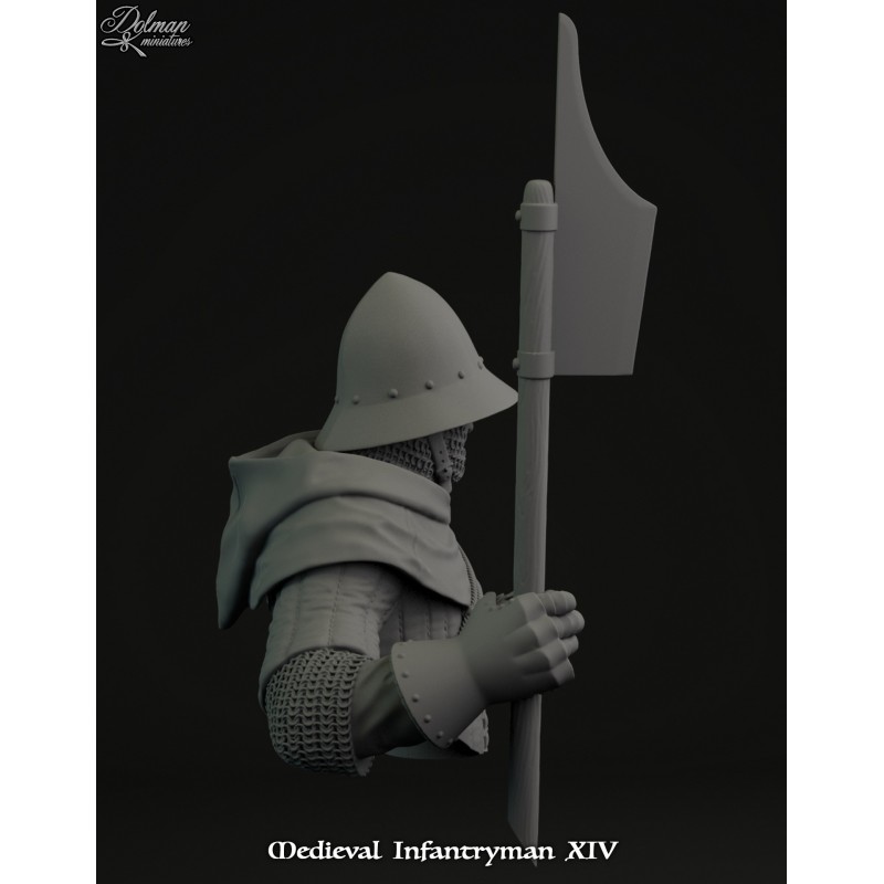 Medieval Infantryman XIV .Bust scale 1/10