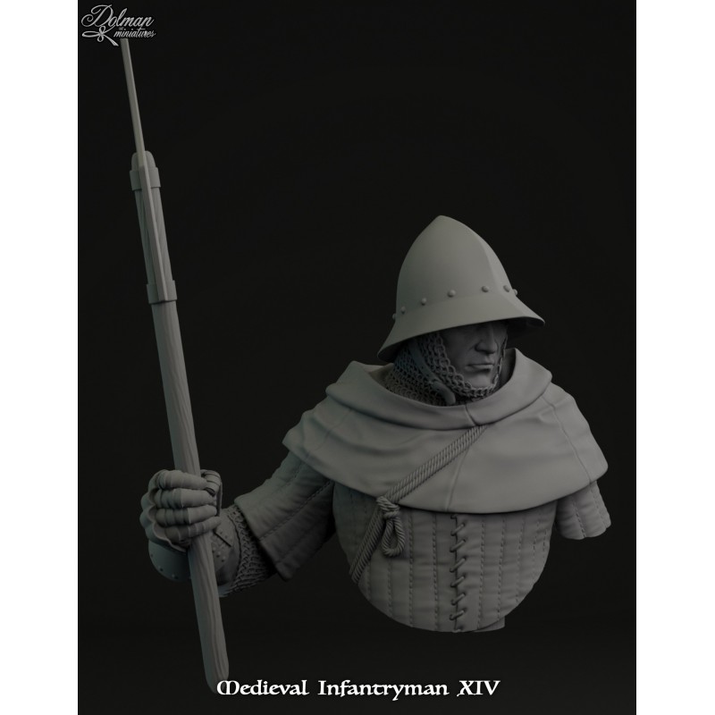 Medieval Infantryman XIV .Bust scale 1/10