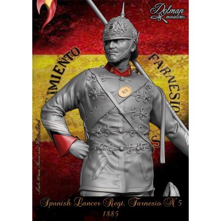 Spanish Lancer.Reg Farnesio,1885. 100mm