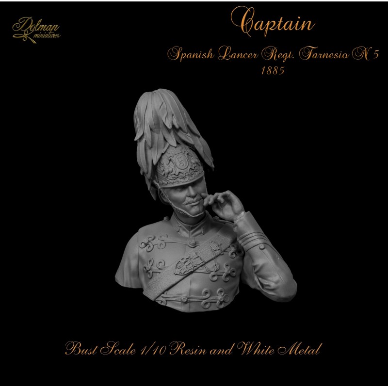 Captain" Spanish Lancer,Reg Farnesio 1885 .Bust 1/10"